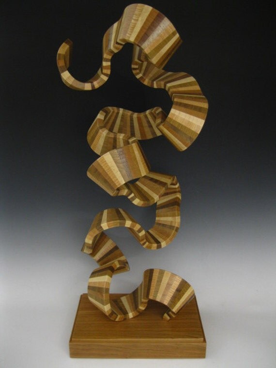 Items similar to Abstract Wood Sculpture Wood Sculpture Art sculpture ...