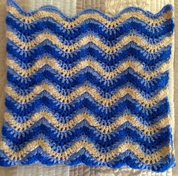 Baby Boys Crochet Pram Cover/Floor Rug