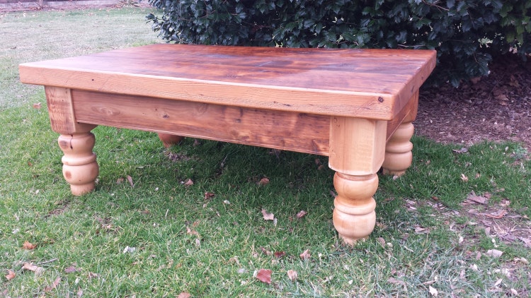 Reclaimed Pine Barnwood Coffee Table by oldbarnstar1 on Etsy