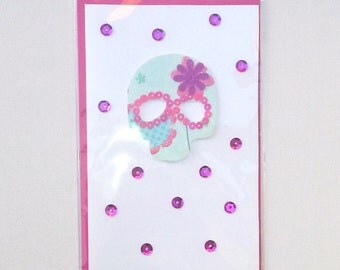 Popular items for sugar skull card on Etsy