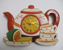 Popular items for teapot clock on Etsy