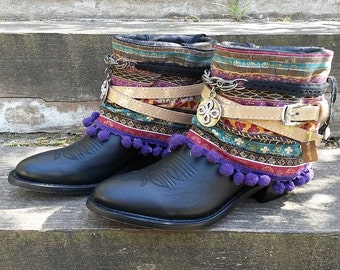 Boho cowboy boots | Etsy