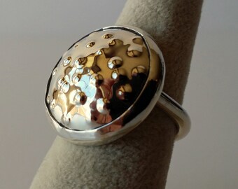 Fused Sterling Silver Band Ring by Bonibees on Etsy