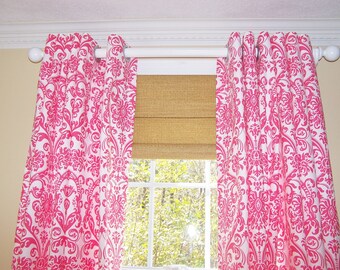 Pink curtains | Etsy