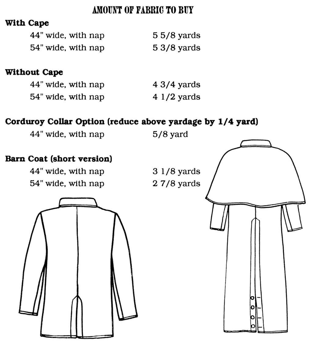 Buckaroo Bobbins Range Coat, Duster & Barn Coat Sewing Pattern sizes 36 ...