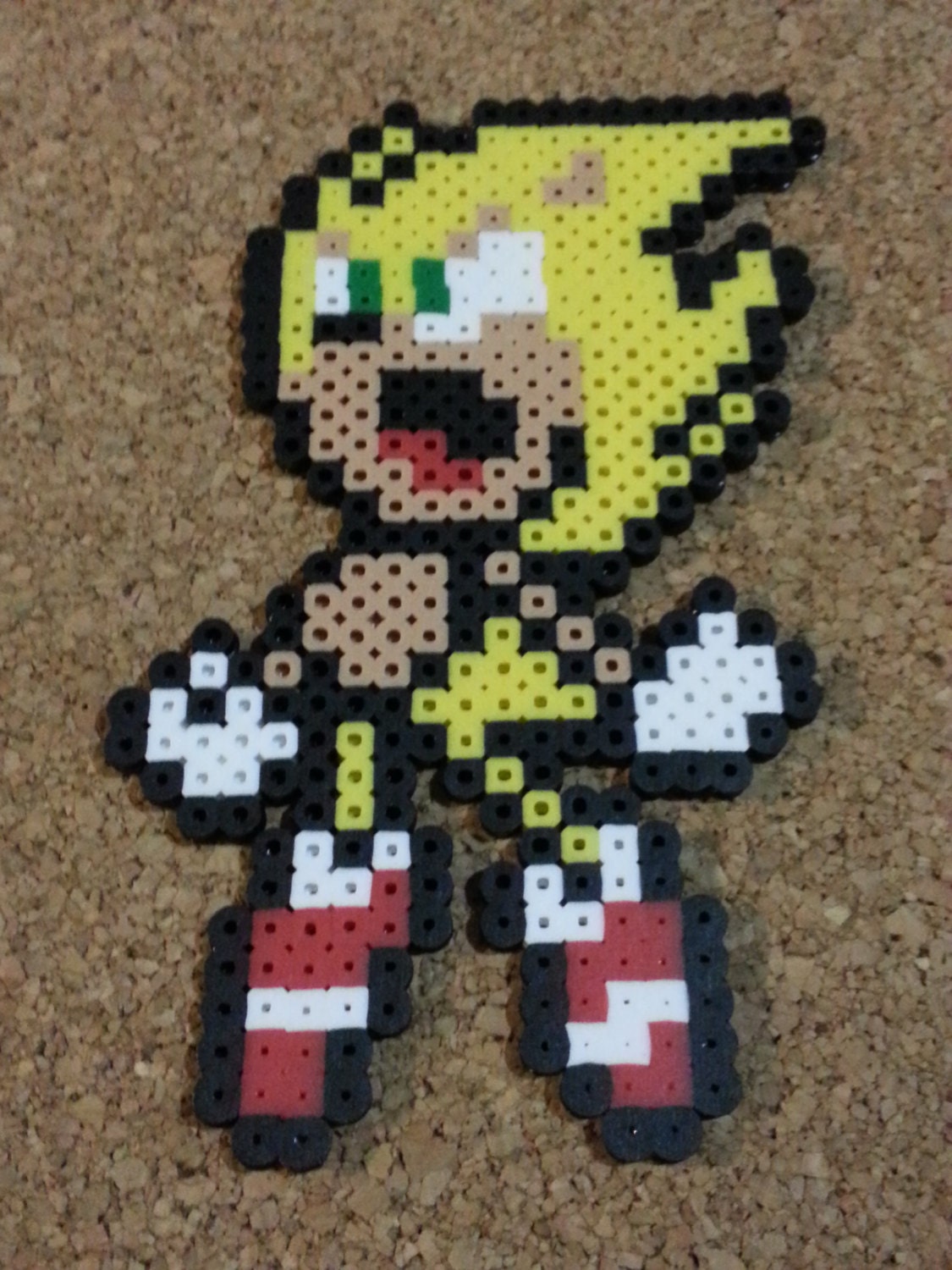 Super Sonic Bead Sprite Sonic The Hedgehog 8 Bit Art Bead Sprite Images