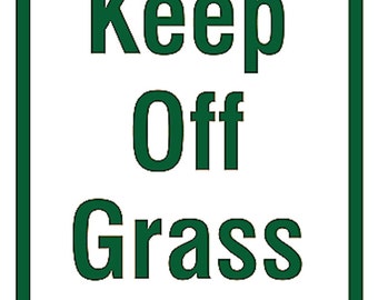 Keep off grass sign | Etsy