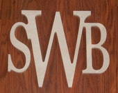 Wooden Monograms Letters Shapes and More by LetterDepot on Etsy