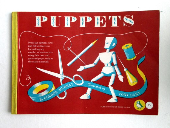Vintage Puppet Making Book for Children by StompingGroundsBooks