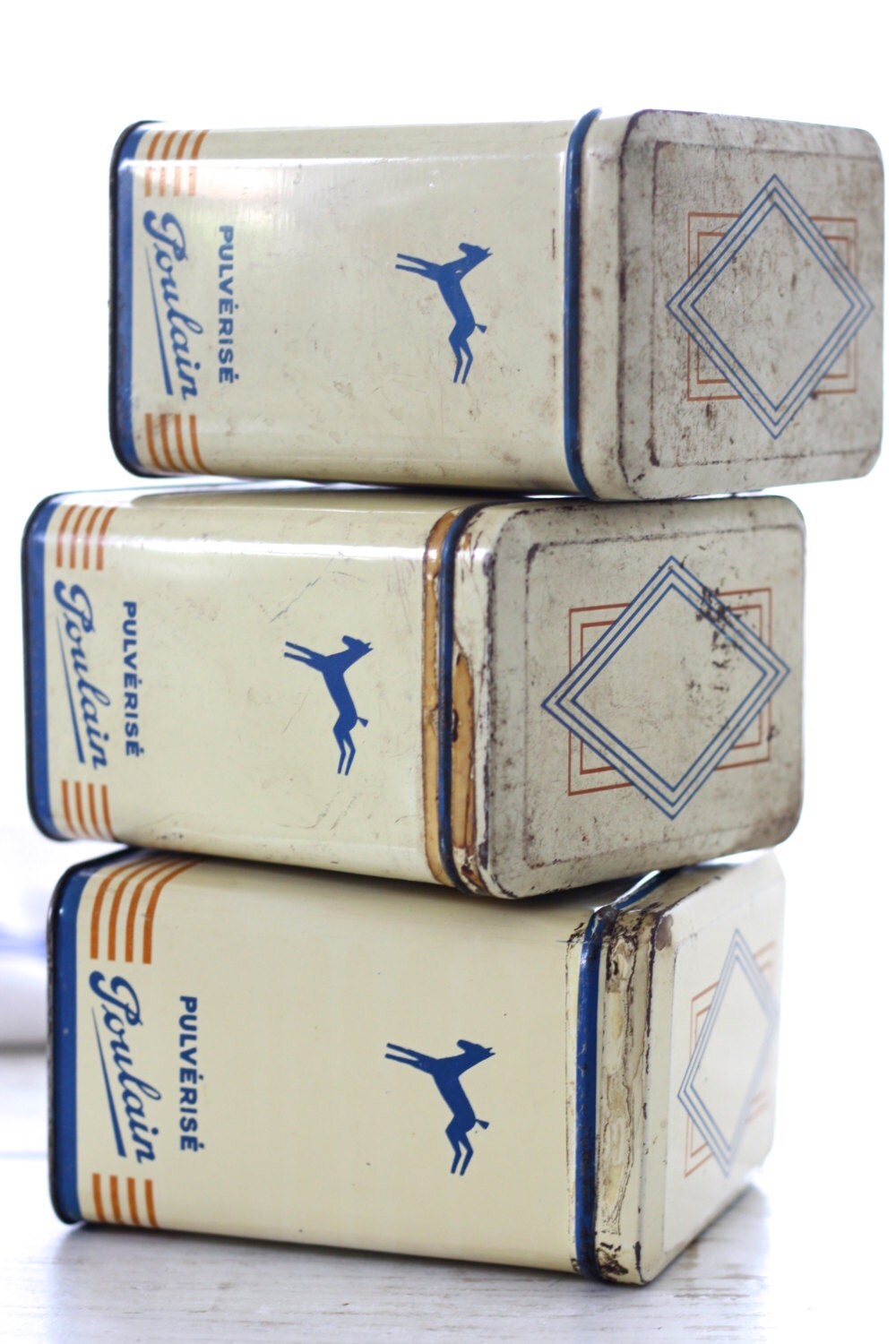 French set of 3 box chocolate tin. French collector box (about 1900 ...