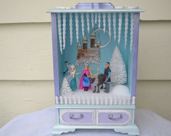 OOAK Frozen Jewelry Box with Shadow Box