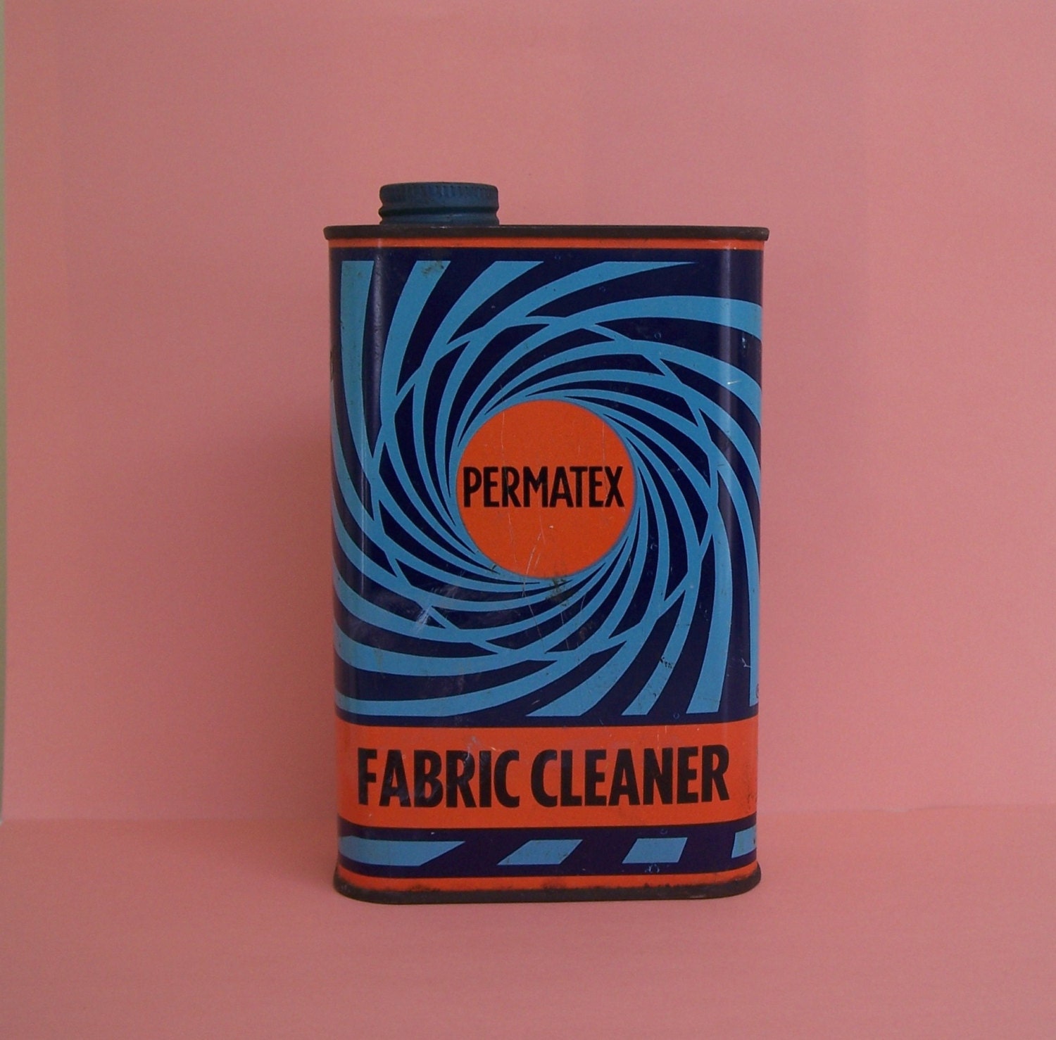Vintage Permatex Fabric Cleaner Tin Psychedelic Advertising Laundry ...