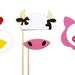 Photo Booth Props Farm Animal themed prop set Barnyard party
