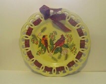 Popular items for cardinal plates on Etsy