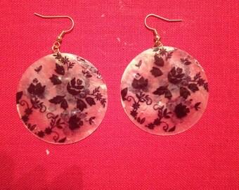 Items similar to Capiz Shell Earrings on Etsy