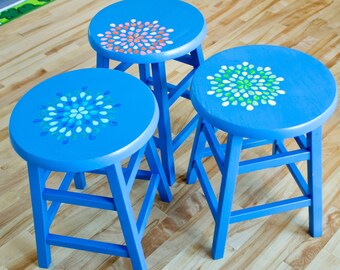 Popular items for hand painted stool on Etsy
