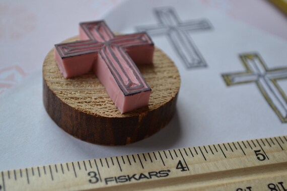 Christian Cross Rubber Stamp, Cross Stamp, Cross Rubber Stamp ...