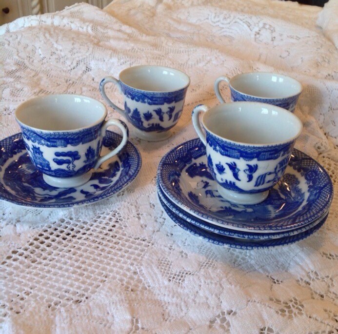Vintage Cup and Saucer Blue Willow Maruta Occupied Japan – Haute Juice