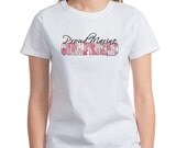 Proud Marine (USMC) Girlfriend (Pink Butterfly Camo) Women's T-shirt