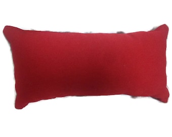 Decorative solid red throw pillows