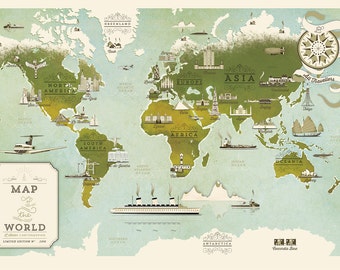 mappemonde – Etsy FR