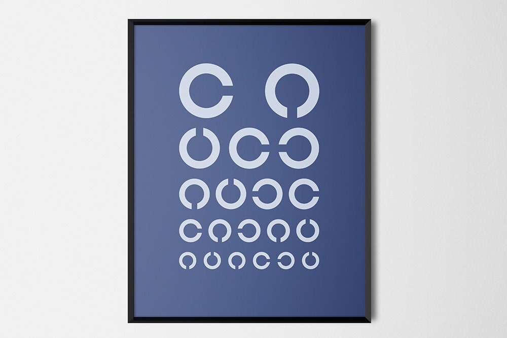 Japanese Eye Chart Print Pop Art Landolt C by PICAthingswelove