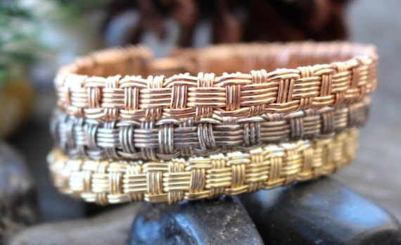 Items similar to Wire Woven Bangles on Etsy
