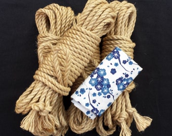 Hand made Japanese style jute bondage rope by MyNawashi on Etsy
