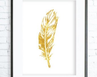 Modern feather art | Etsy