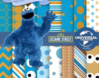 Popular items for cookie monster paper on Etsy