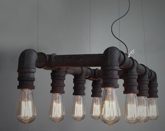 Popular items for pipe chandelier on Etsy