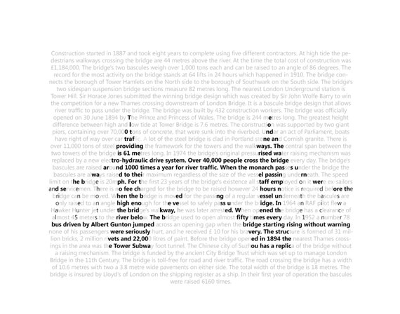 Items similar to Tower Bridge unique word art image - Outline of famous ...