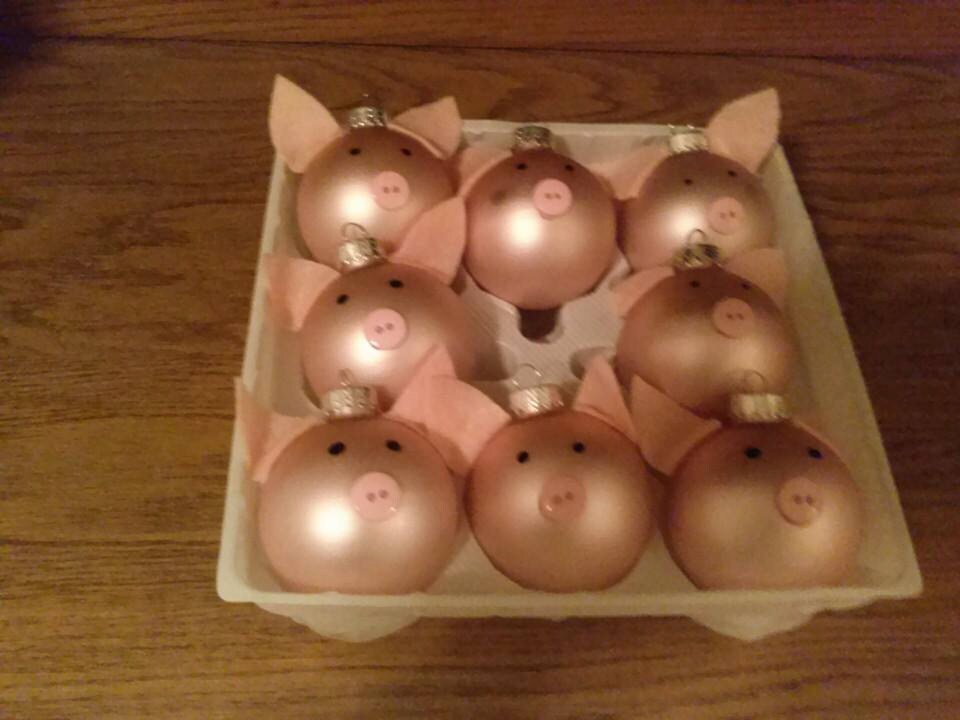 Pig Christmas Tree Ornament