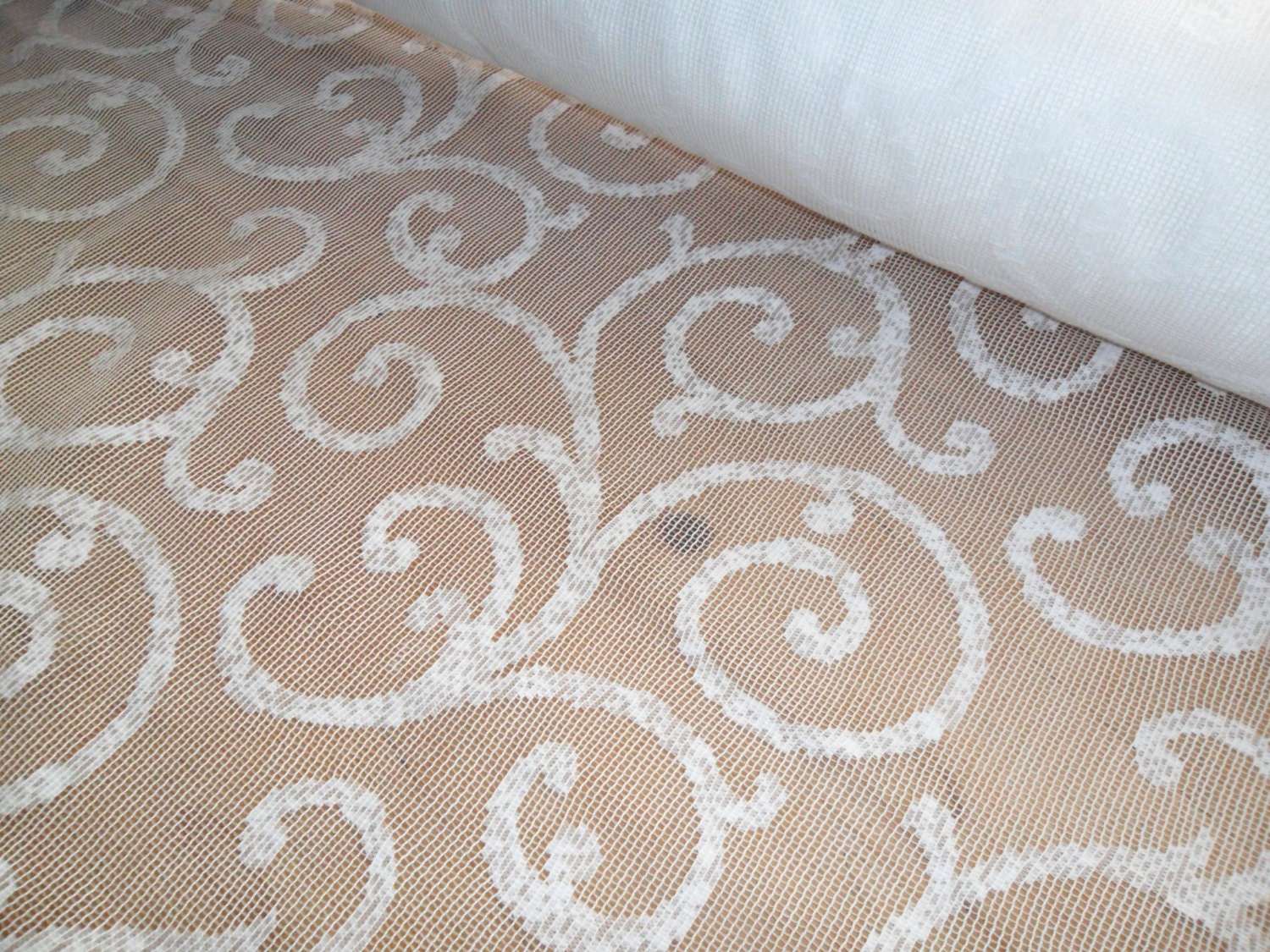 Delicate White Scottish 8 Point Lace Fabric 95%Cotton 150cm Width(60 ...