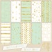 Gold and Mint Digital papers with arrows stripes dots