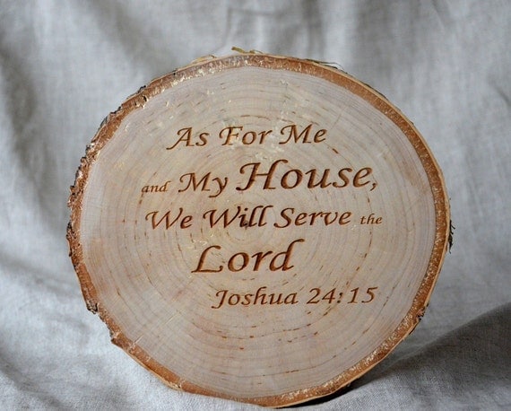 Items similar to Bible verse engraved on birch wood wall decor ...