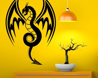 Dragon Wall Vinyl Decal Fantasy Sticker Art Design by Rossstickers