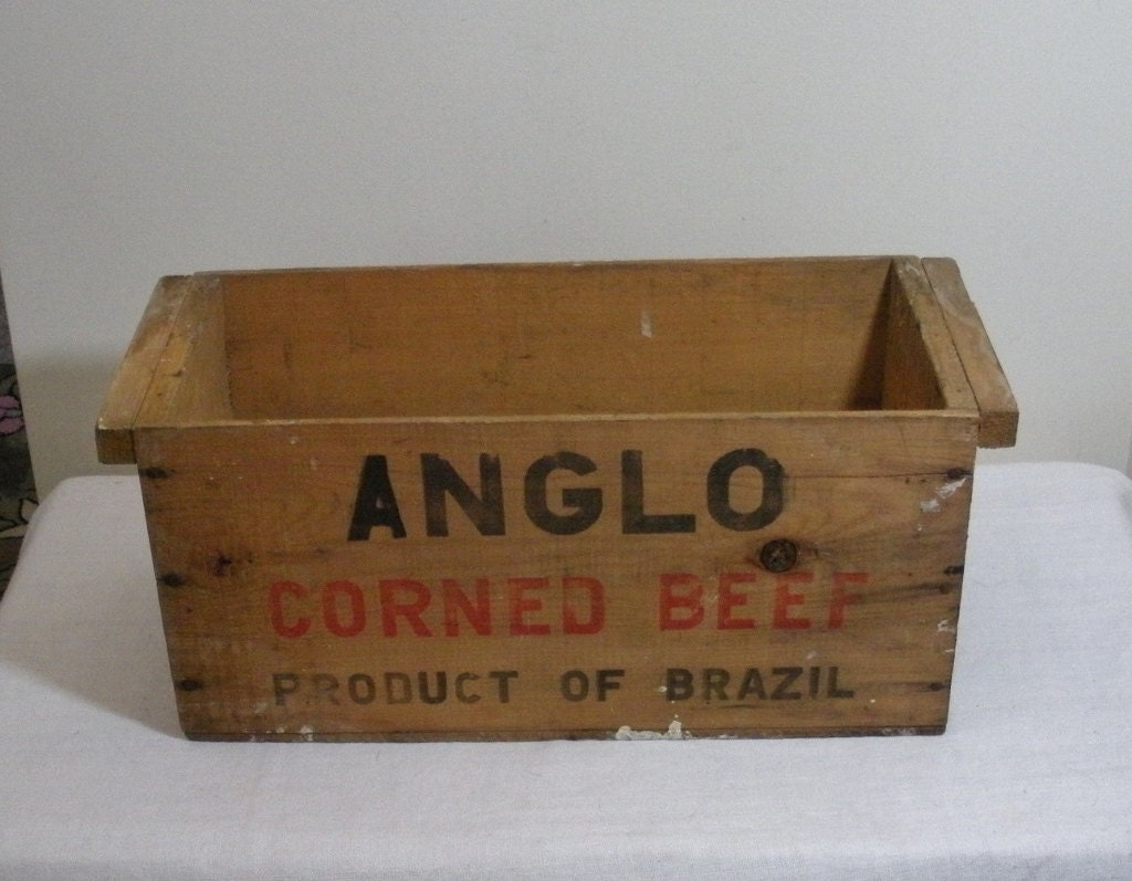 Vintage Brazil Anglo Corned Beef Crate Box – Haute Juice