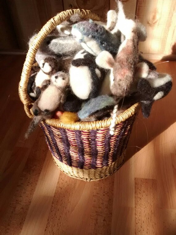 Needle felted individual animal