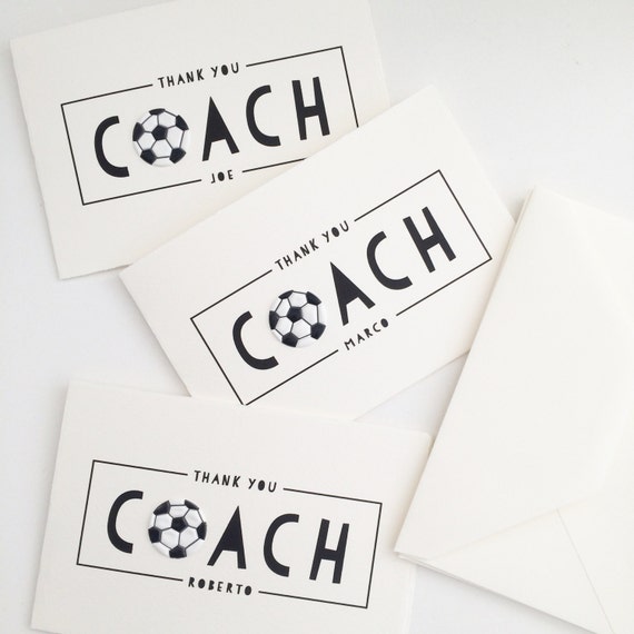 Thank You Coach Card // soccer coach card // thank you soccer