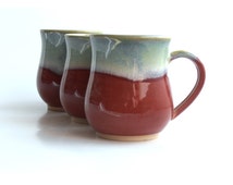 Unique red mug related items | Etsy