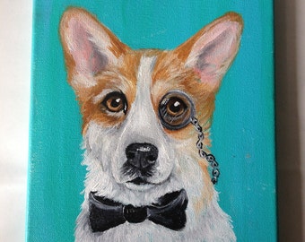 Popular items for corgi paintings on Etsy