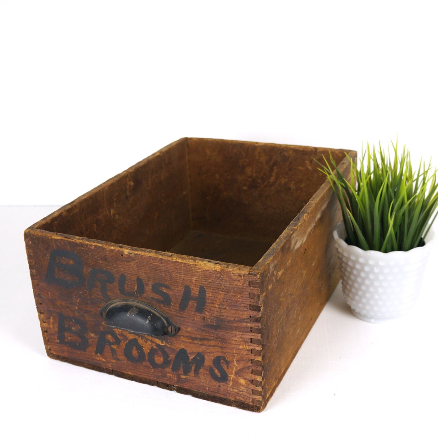 SALE Primitive Large Wood Box / Vintage Rustic Farmhouse – Haute Juice