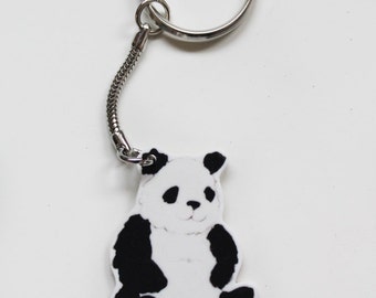Panda bear keychain | Etsy