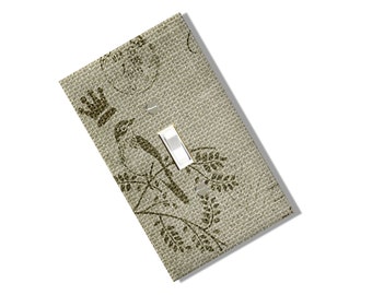 Yellow Floral Scroll Light Switch Cover Plate by DivaSwitchDecor