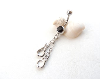 Handcuff belly ring | Etsy