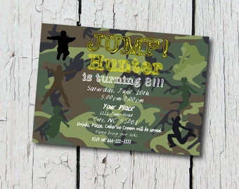 Sky zone invitation | Etsy