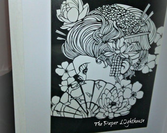 Geisha pattern | Etsy