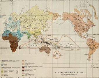 Ethnographic map | Etsy