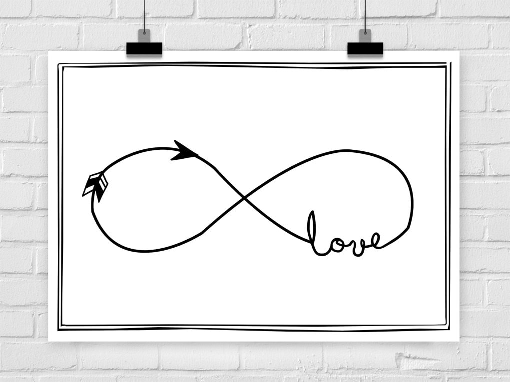 fine-art print poster infinity love